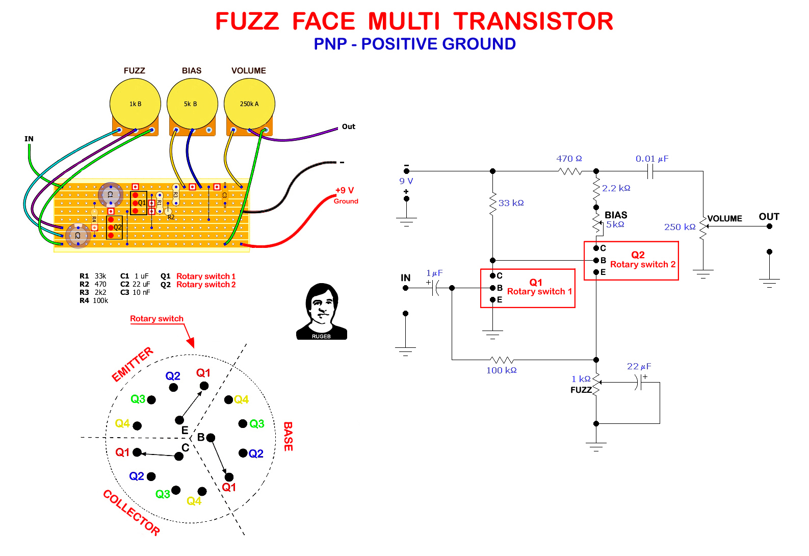 Fuzz Face Mods Schematic